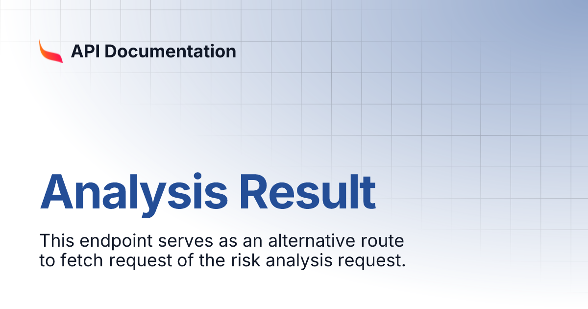 Analysis Result | API Documentation